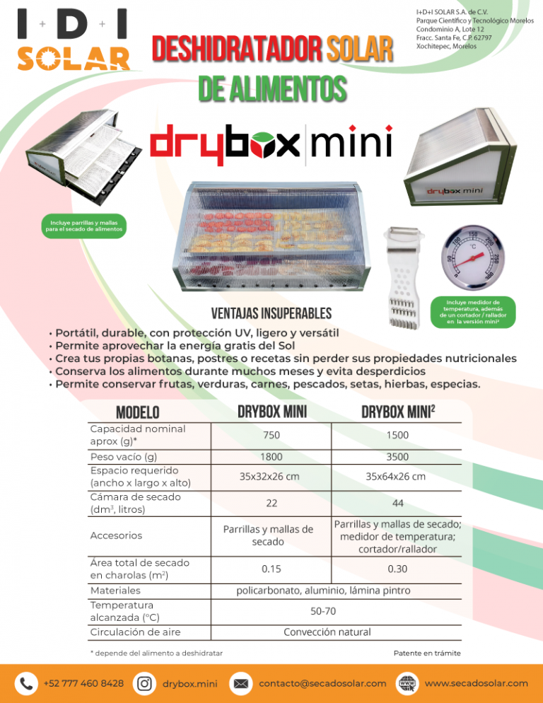 Drybox mini – Secadores solares
